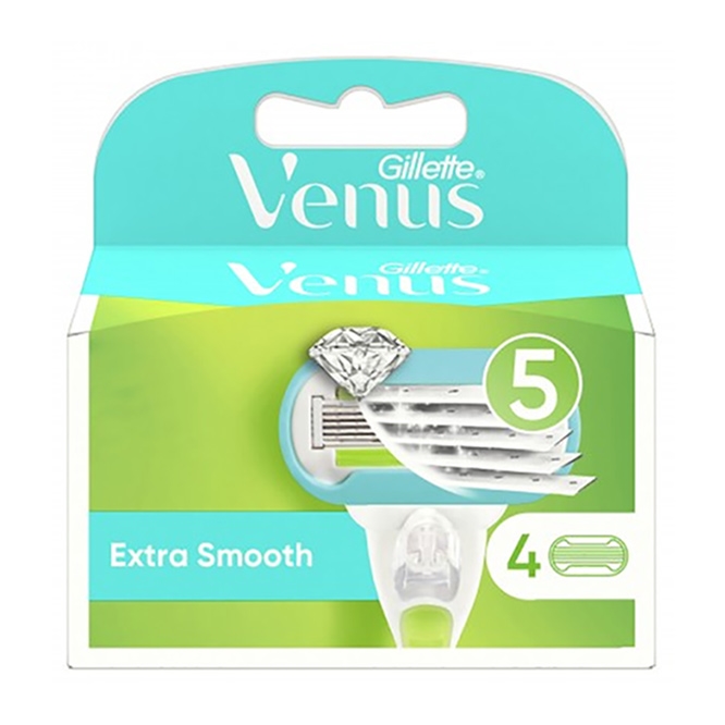 GILLETTE VENUS EXTRA SMOOTH RAZOR BLADES 4CT