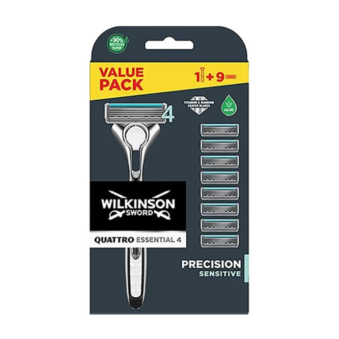 WILKINSON SWORD QUATTRO TITANIUM ESSENTIAL 4 PRECISION SENSITIVE ...