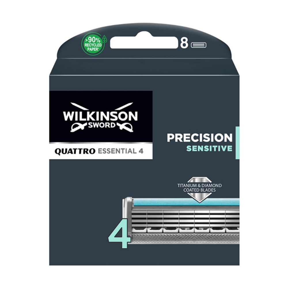 WILKINSON SWORD QUATTRO TITANIUM ESSENTIAL 4 PRECISION SENSITIVE RAZOR ...